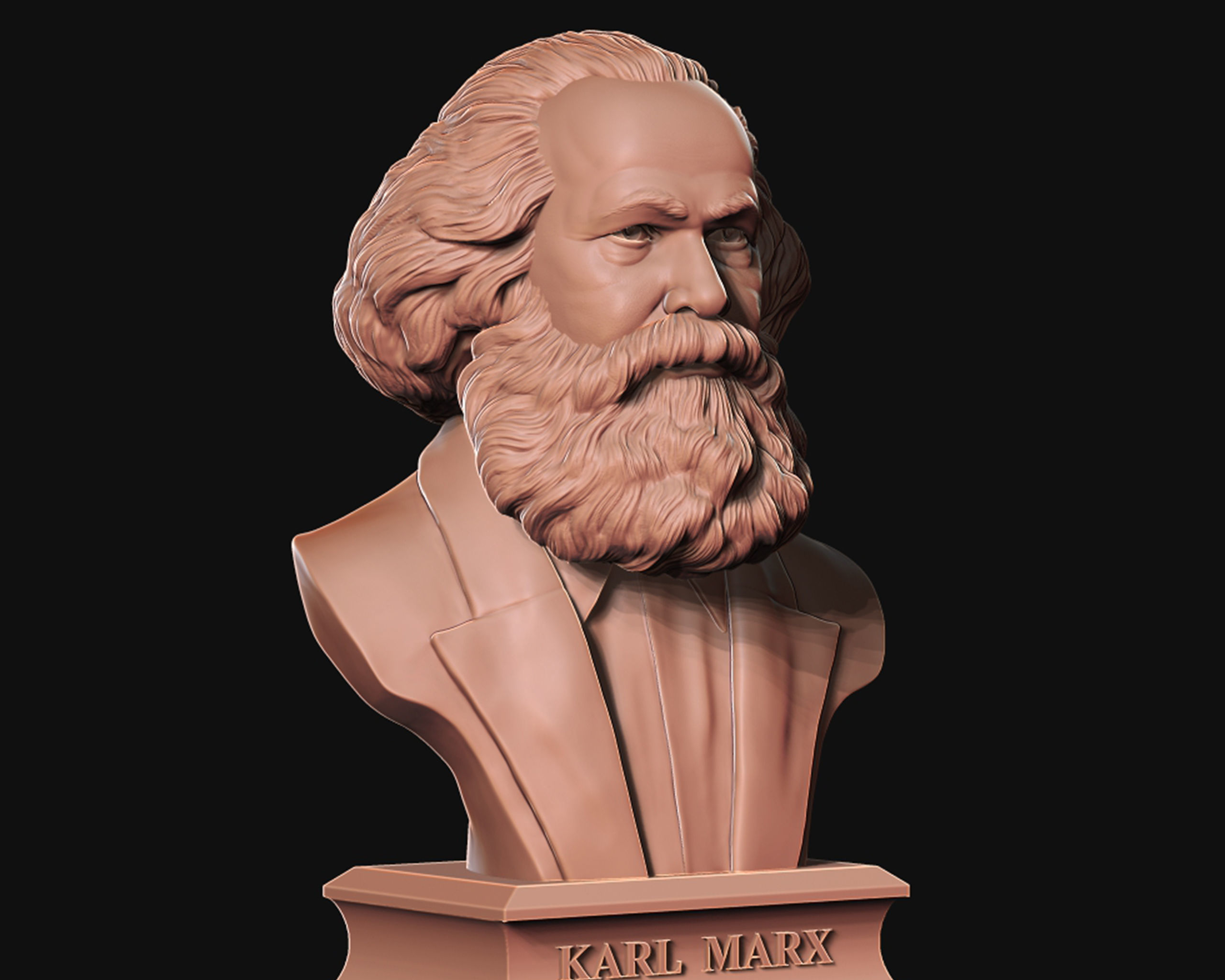 Karl Marx 3D printable sculpture 3D model 3D printable | CGTrader