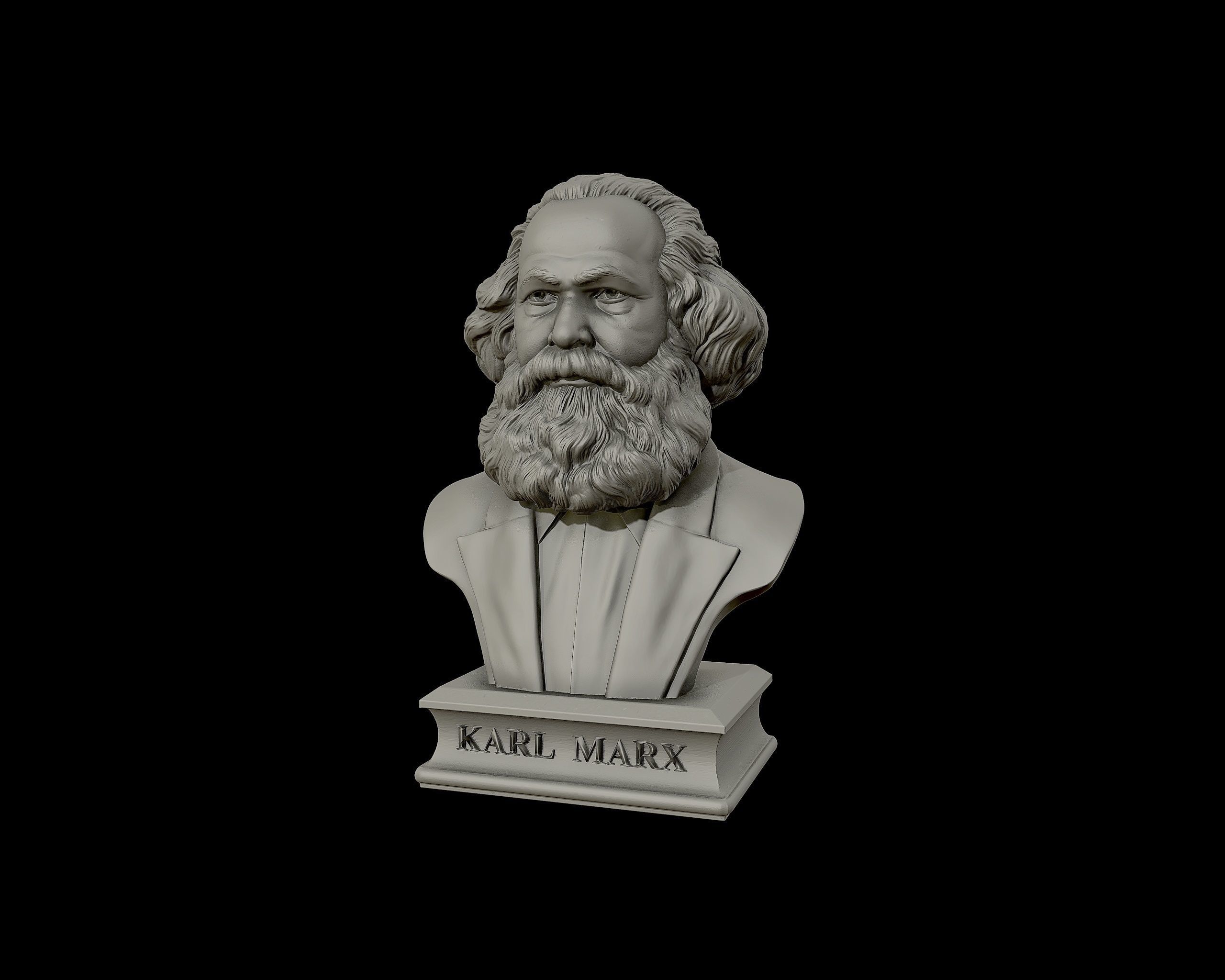 Karl Marx 3D printable sculpture 3D model 3D printable | CGTrader
