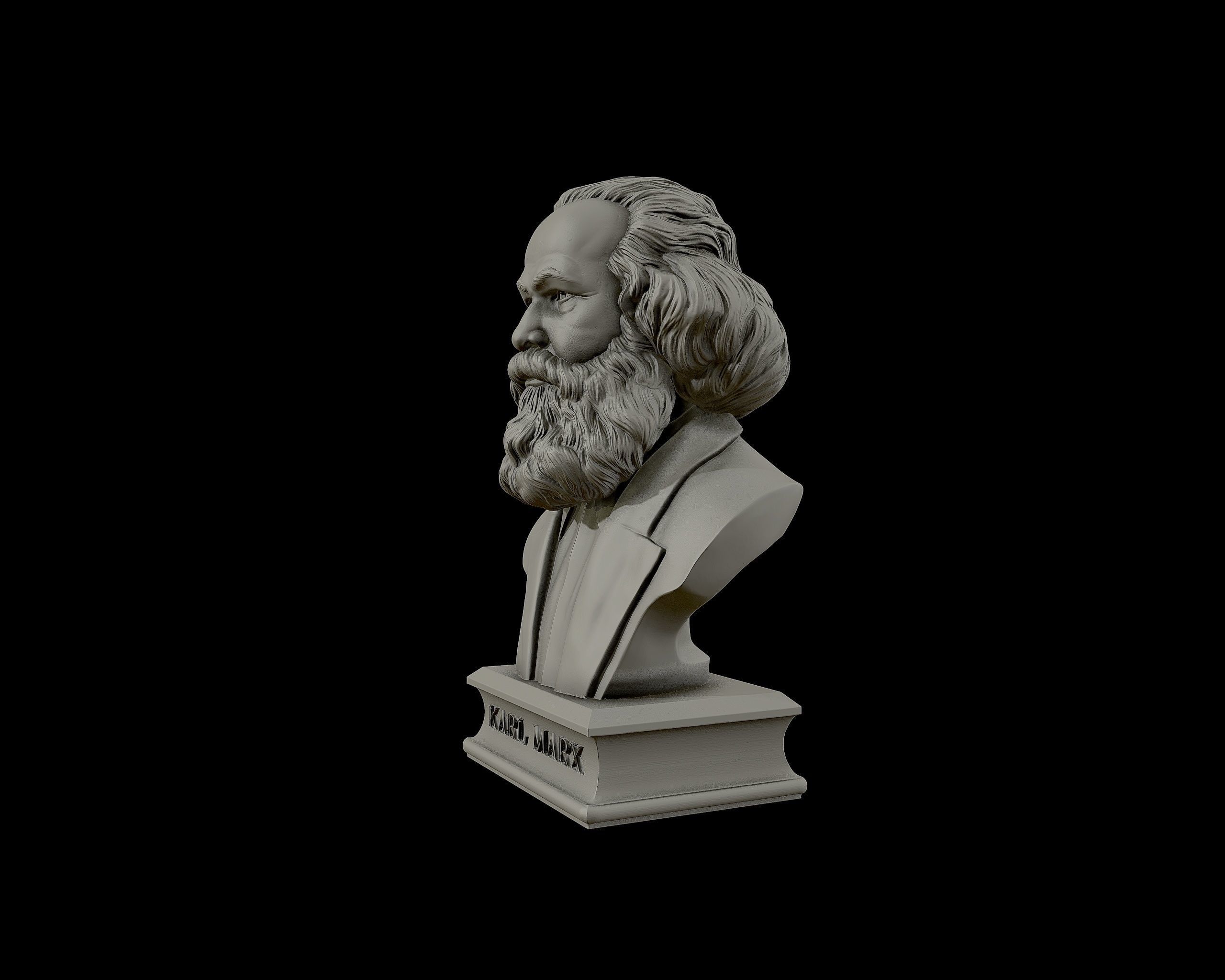 Karl Marx 3D printable sculpture 3D model 3D printable | CGTrader