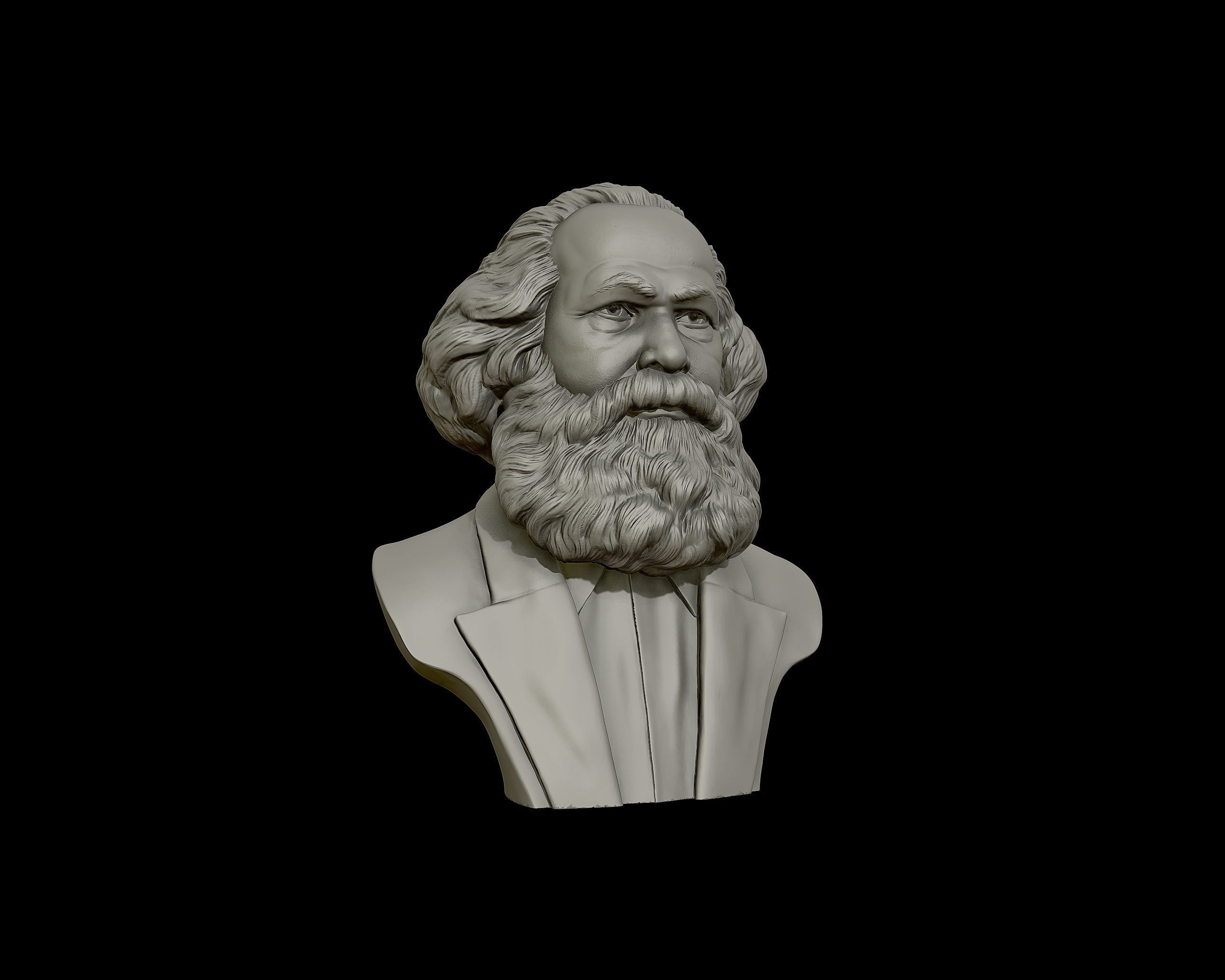 Karl Marx 3D printable sculpture 3D model 3D printable | CGTrader