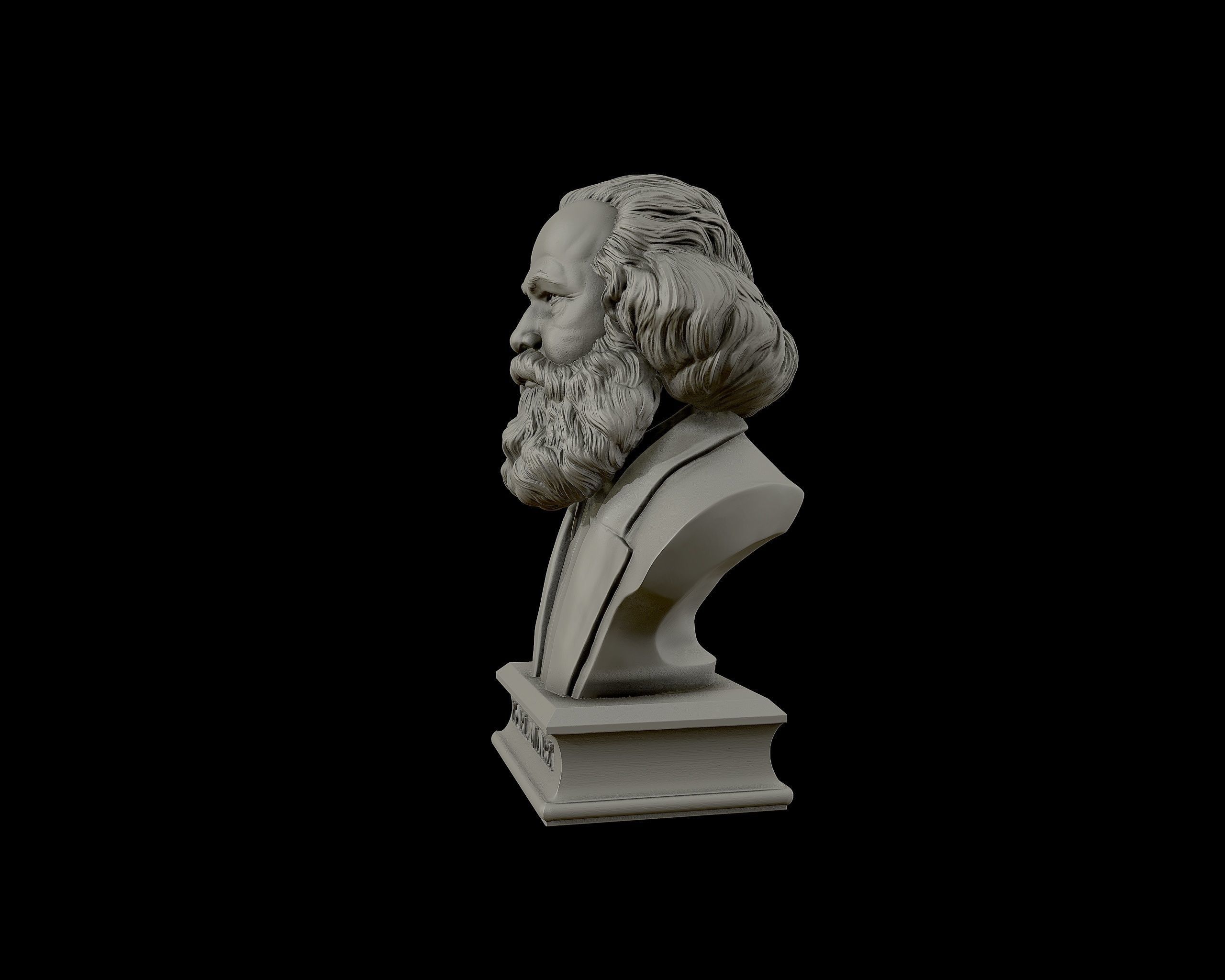 Karl Marx 3D printable sculpture 3D model 3D printable | CGTrader
