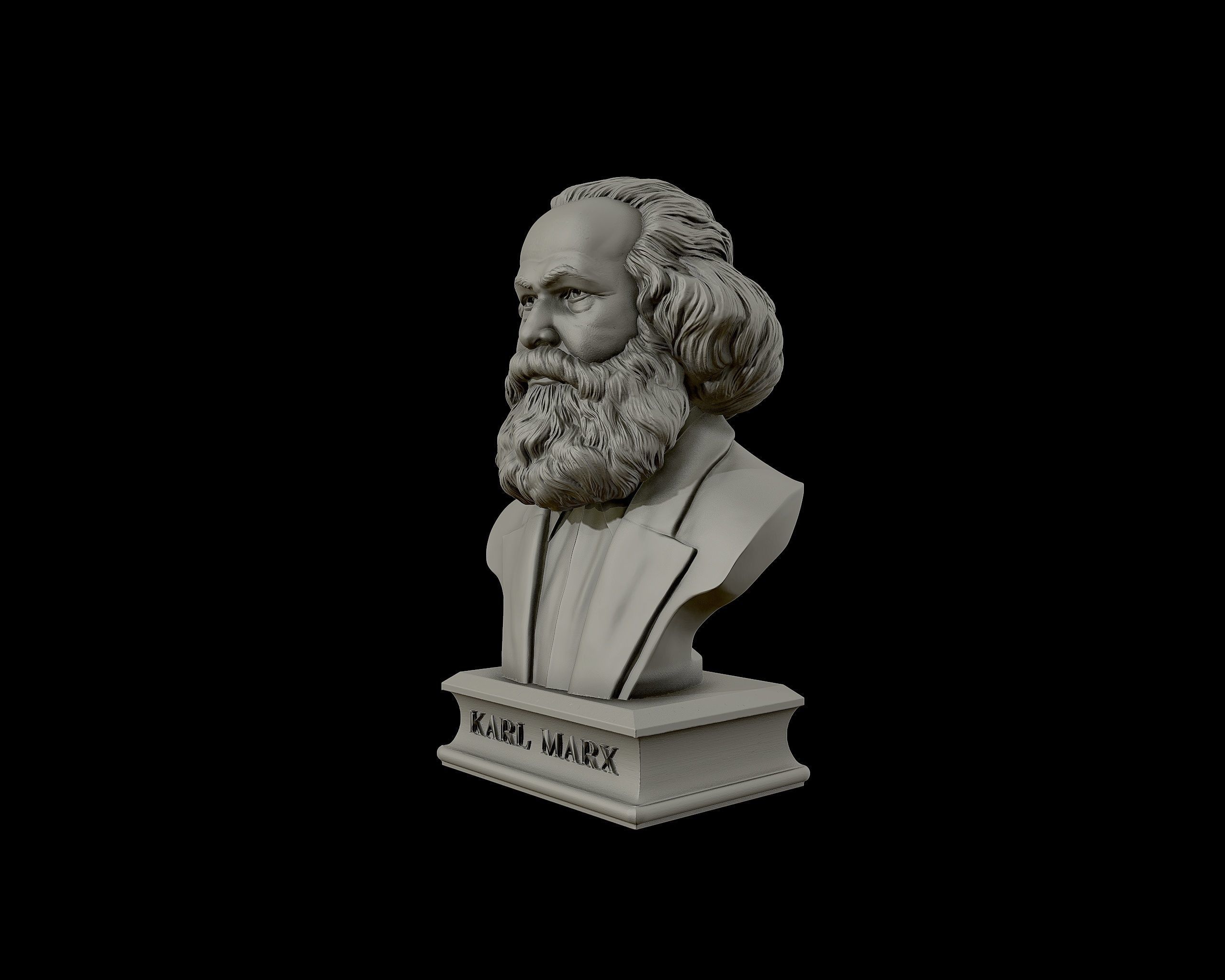 Karl Marx 3D printable sculpture 3D model 3D printable | CGTrader