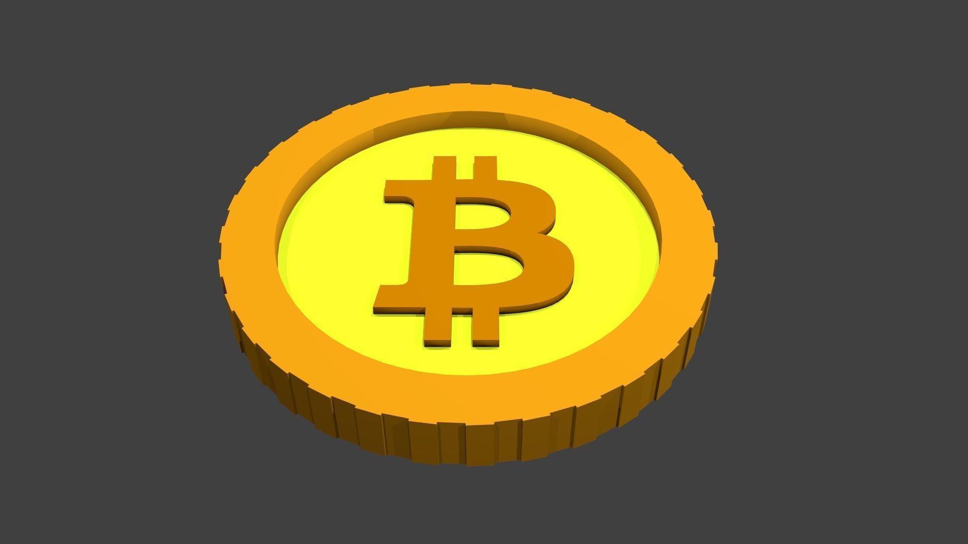 Bitcoin coin cartoon 3D model | CGTrader