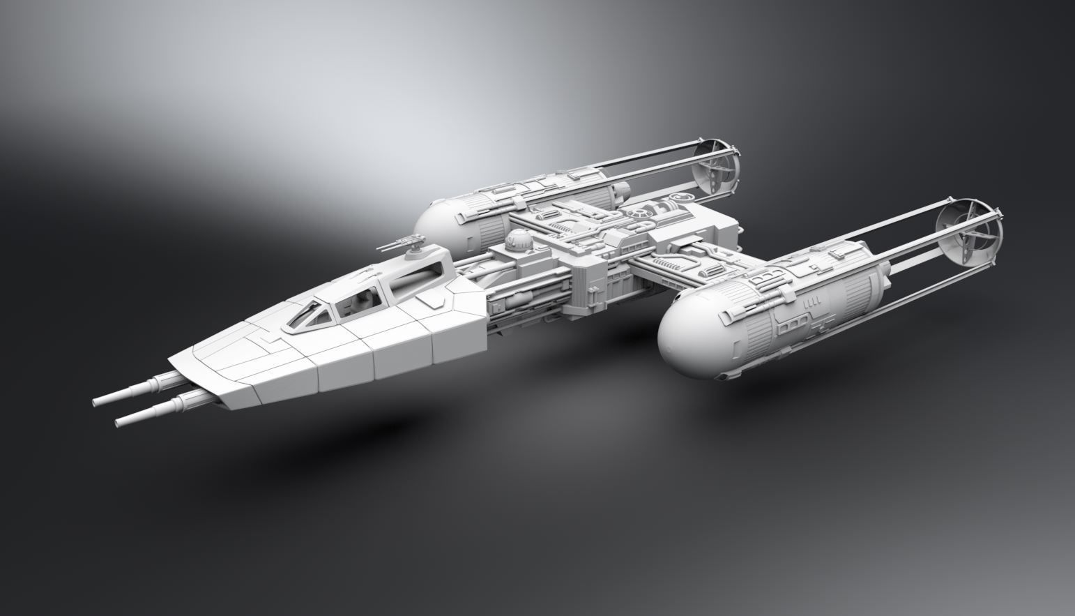 Y wing Scale model 3D model 3D printable | CGTrader
