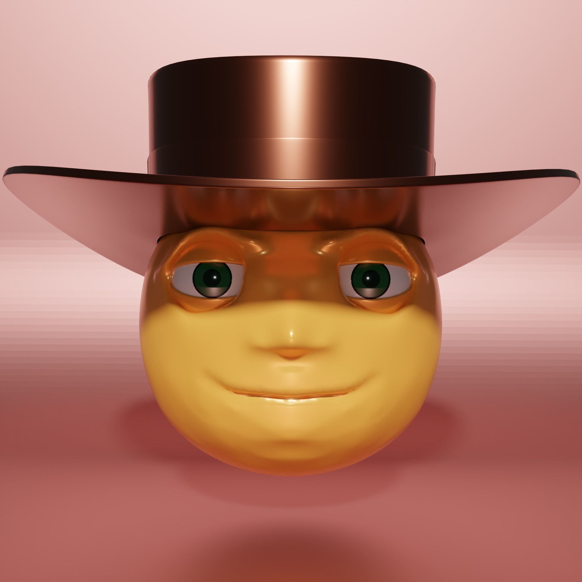 Western Cowboy 3D Emoji free 3D model animated | CGTrader