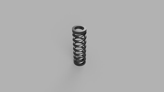 suspension spring free 3D model 3D printable | CGTrader