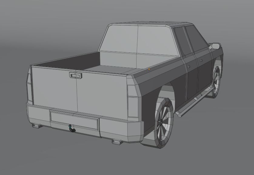 Low Poly Pick-up Truck free VR / AR / low-poly 3D model | CGTrader