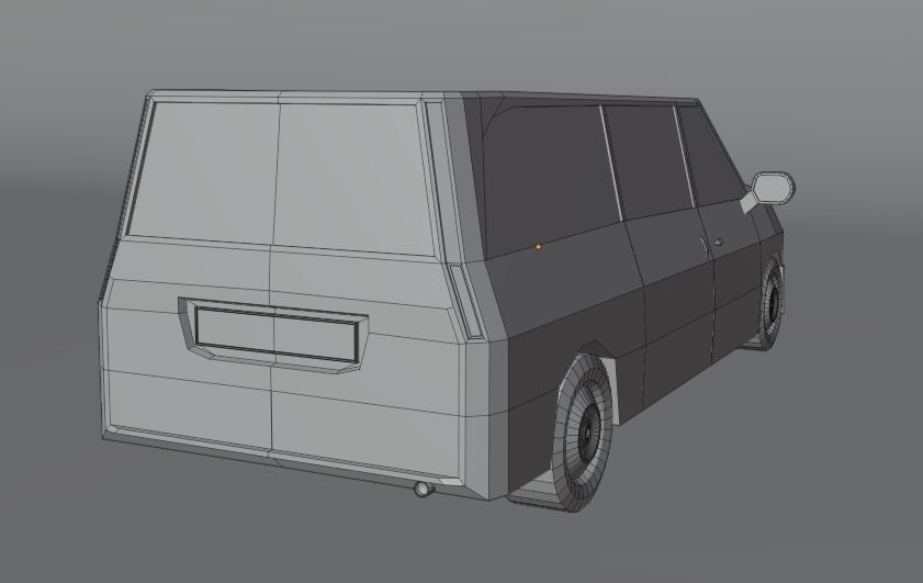 Low Poly Van nissan minivan free VR / AR / low-poly 3D model | CGTrader