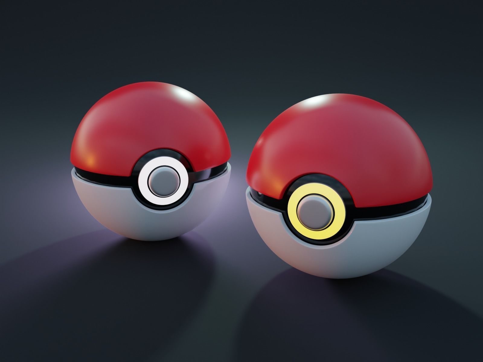 3D Pokeball two pokemon balls 3D model | CGTrader