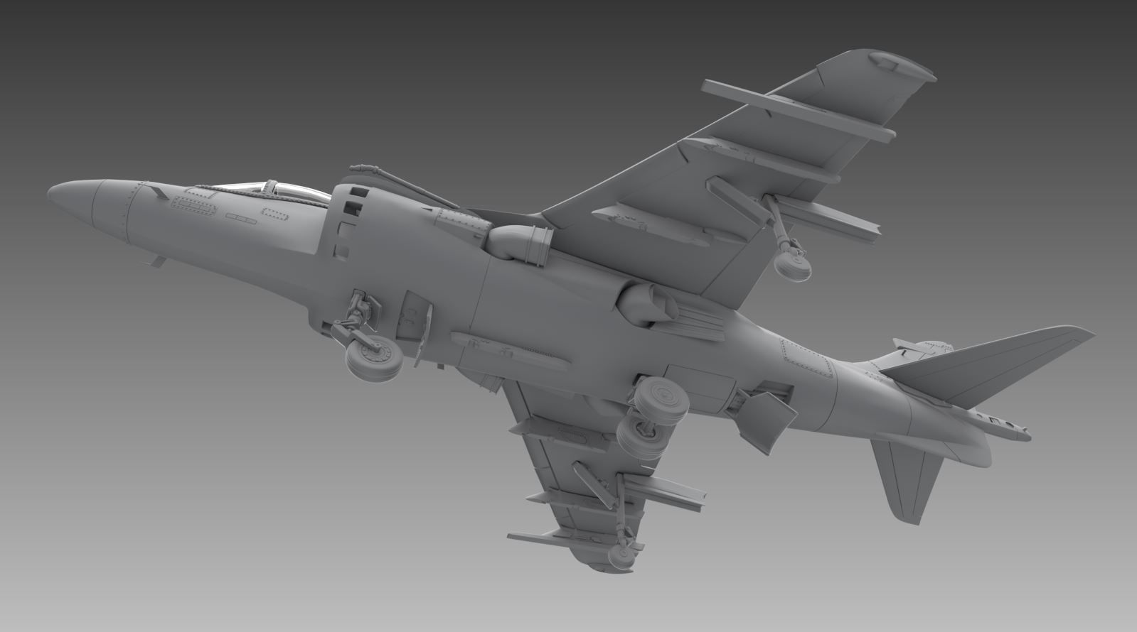 Harrier Jump Jet scale model 3D model 3D printable | CGTrader