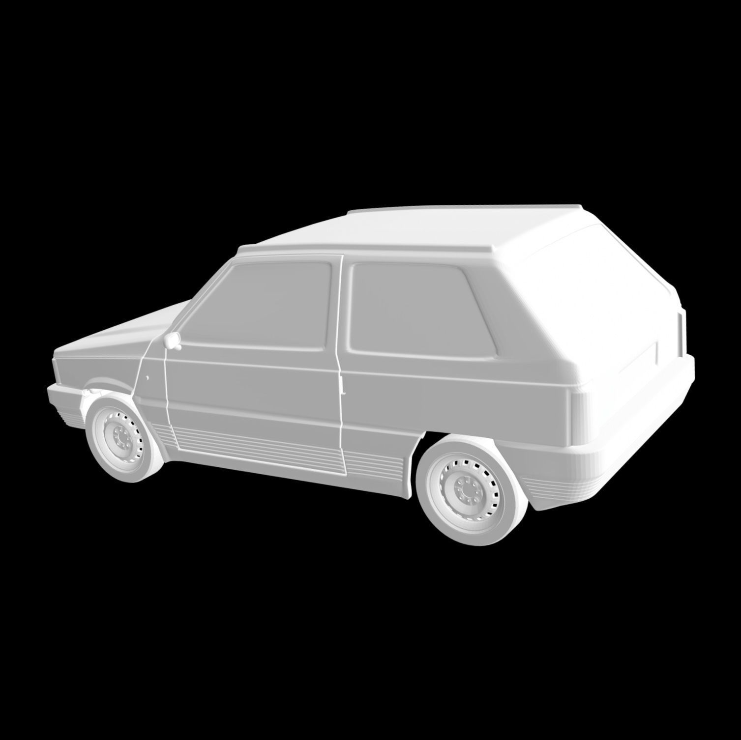 Fiat Panda 1st Gen 3D model 3D printable | CGTrader