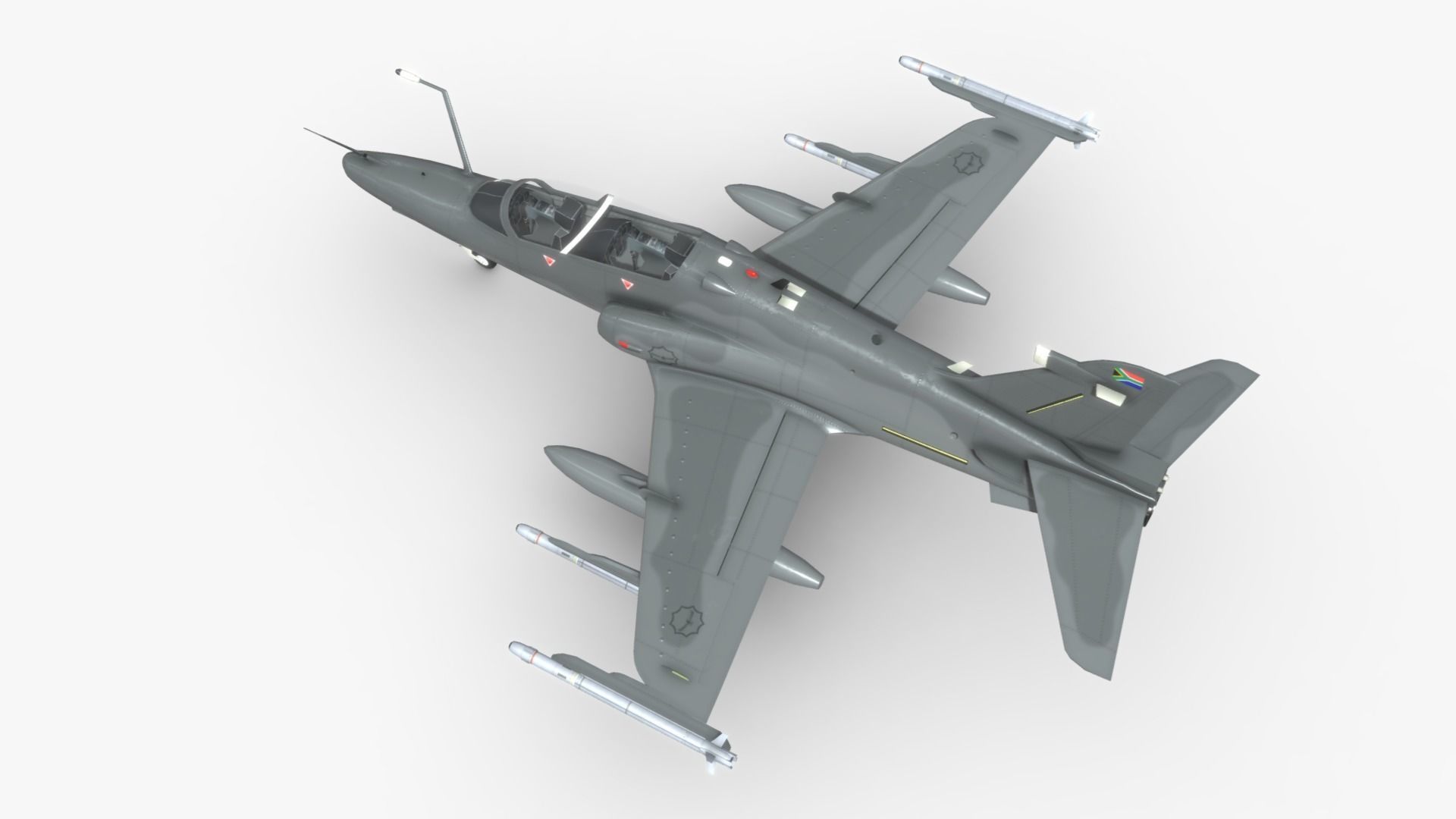 3D model BAE Hawk Mk 120 South African Airforce VR / AR / low-poly ...