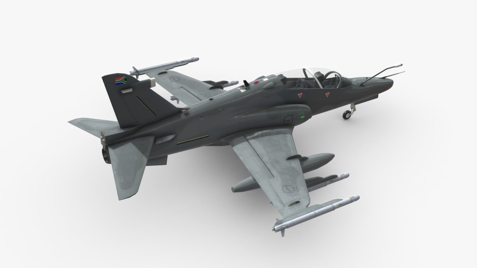 3D model BAE Hawk Mk 120 South African Airforce VR / AR / low-poly ...