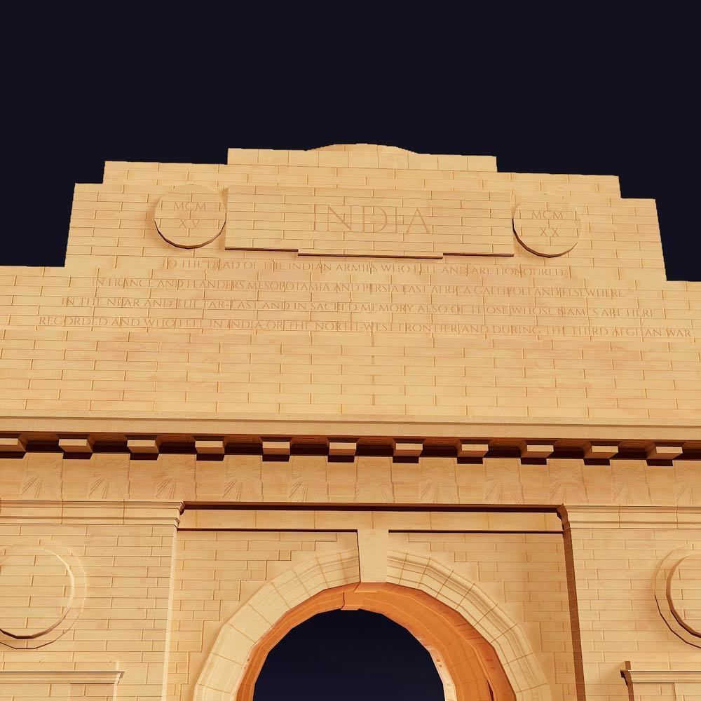 3D model India Gate memorial PBR 3d model VR / AR / low-poly | CGTrader