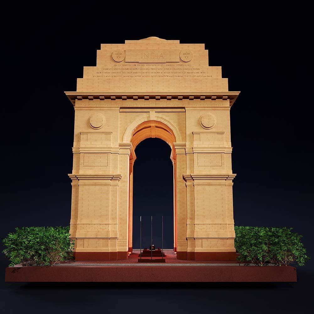 3D model India Gate memorial PBR 3d model VR / AR / low-poly | CGTrader