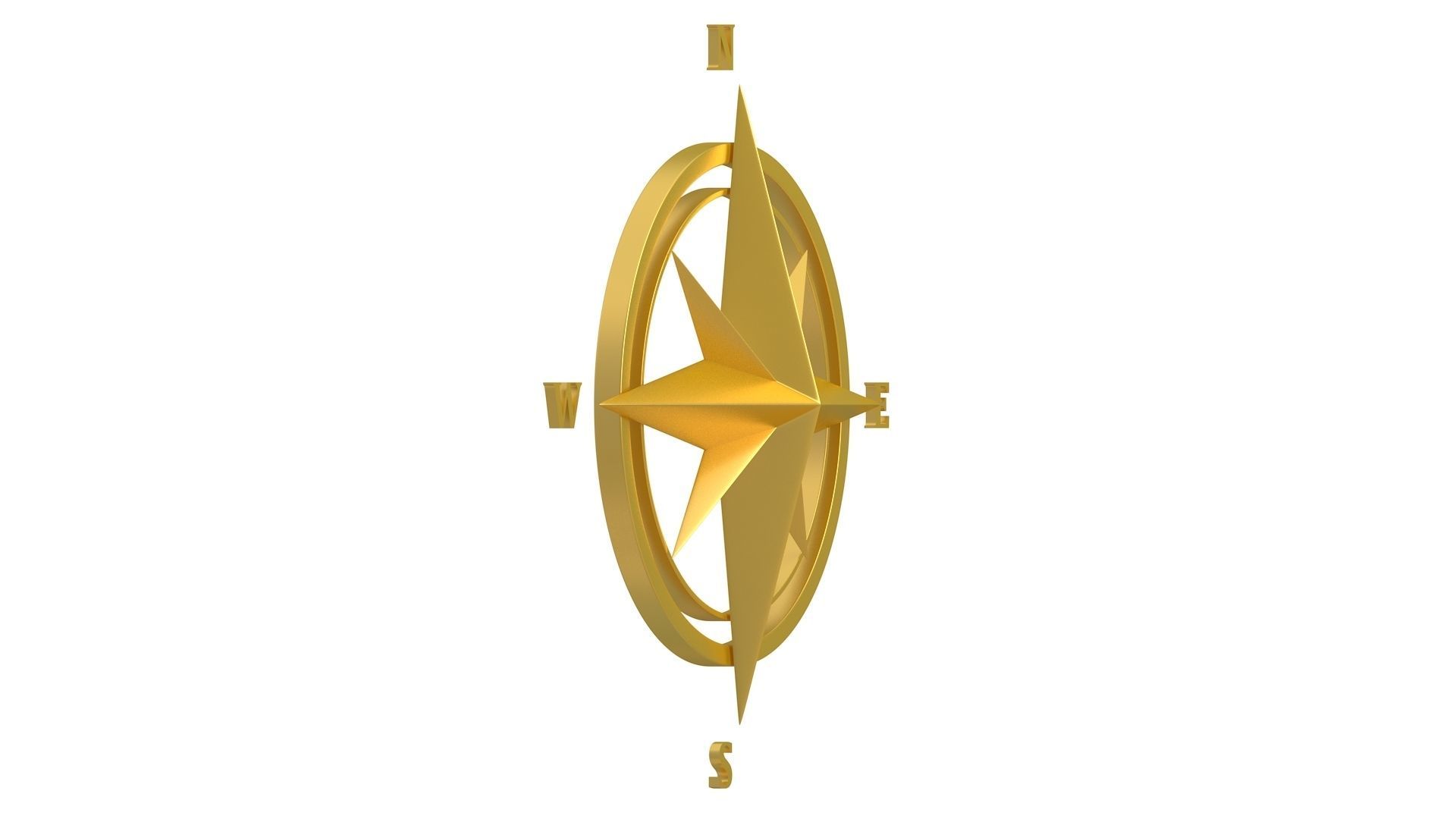 Basic Compass Rose 3D model | CGTrader