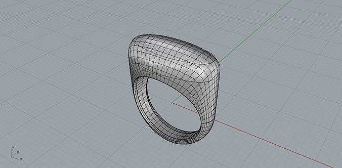 Anello bombato da rete di curve free 3D model | CGTrader