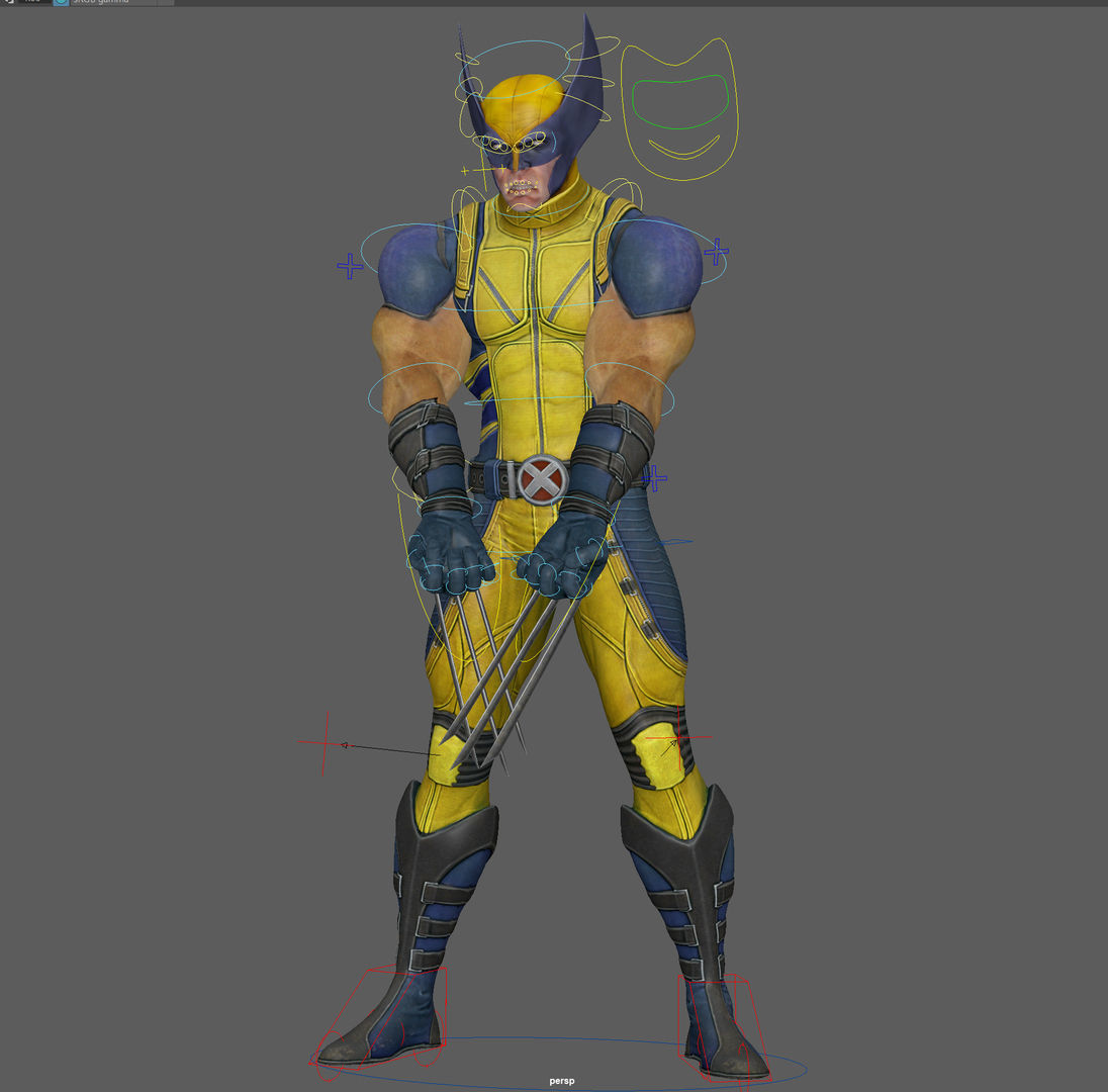 Wolverine Rig 3D model rigged | CGTrader