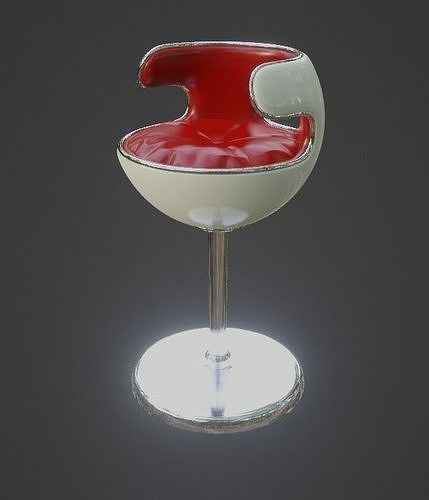 Modern Plastic Chair Low Poly 3D Model free VR / AR / low-poly 3D model ...