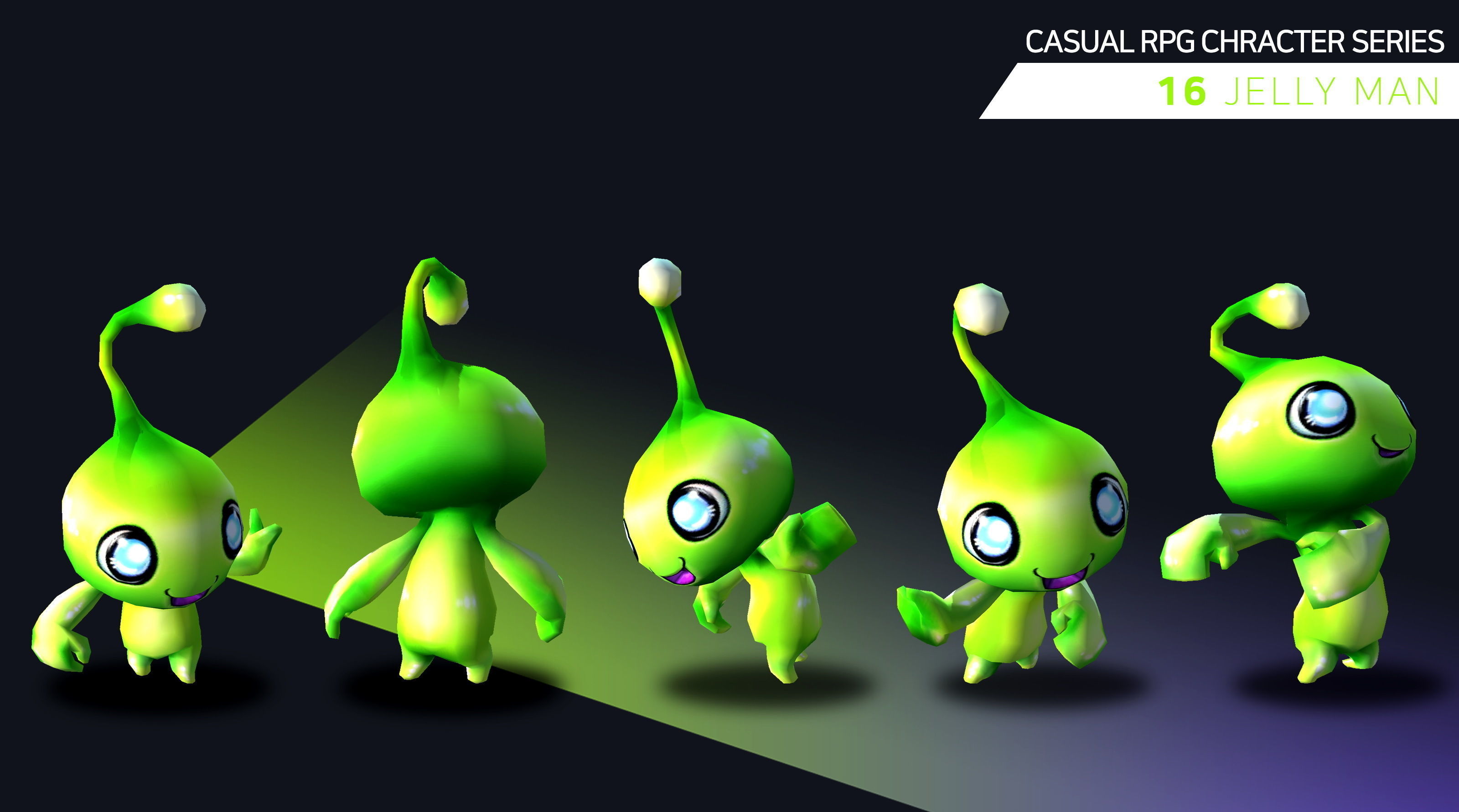 3D model Casual RPG Monster - 16 Jellyman VR / AR / low-poly | CGTrader