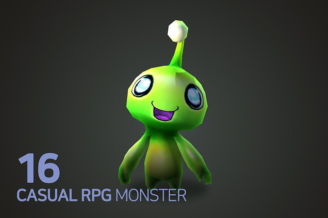 3D model Casual RPG Monster - 16 Jellyman VR / AR / low-poly | CGTrader