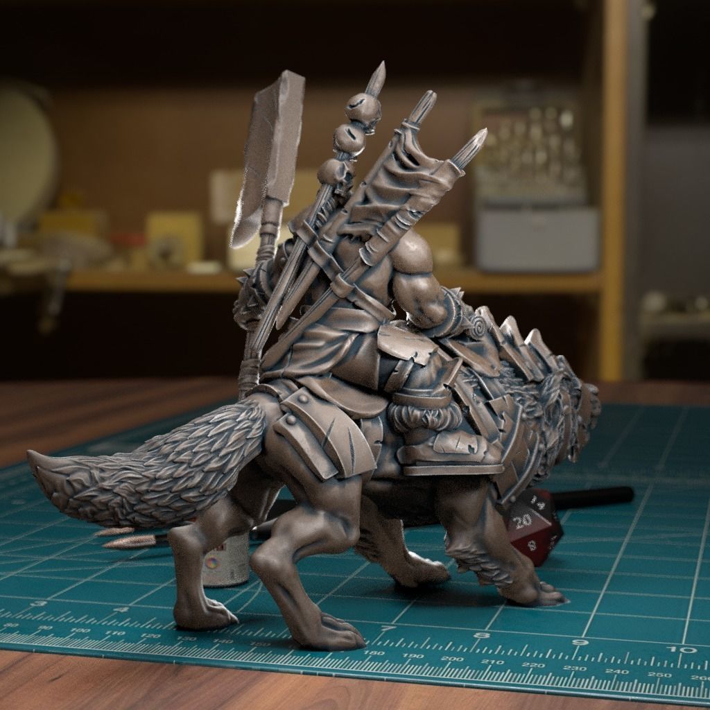 Orc Rider - Pre-Supported 3D model 3D printable | CGTrader