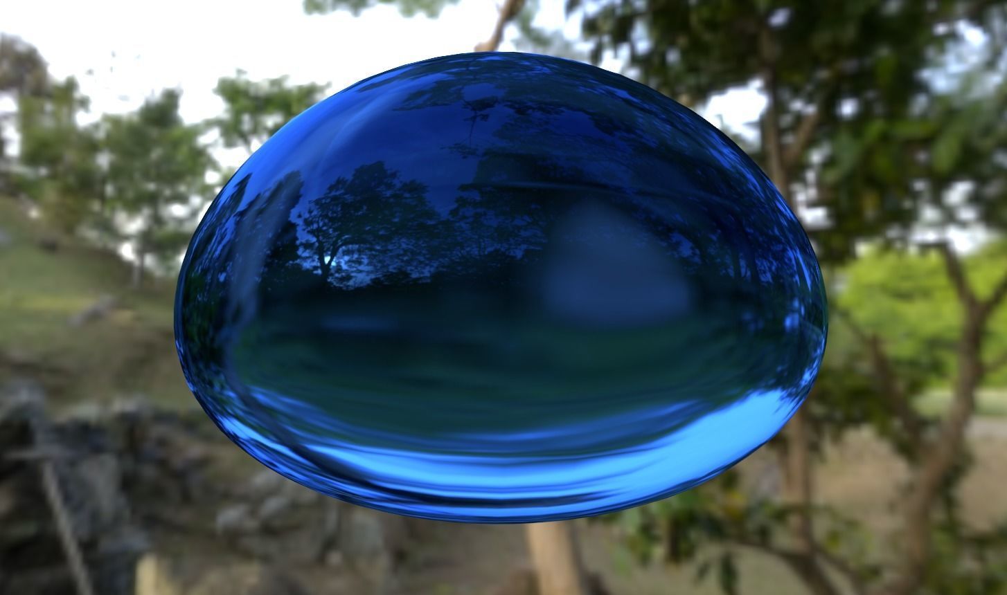 A blue slime 3D model rigged | CGTrader