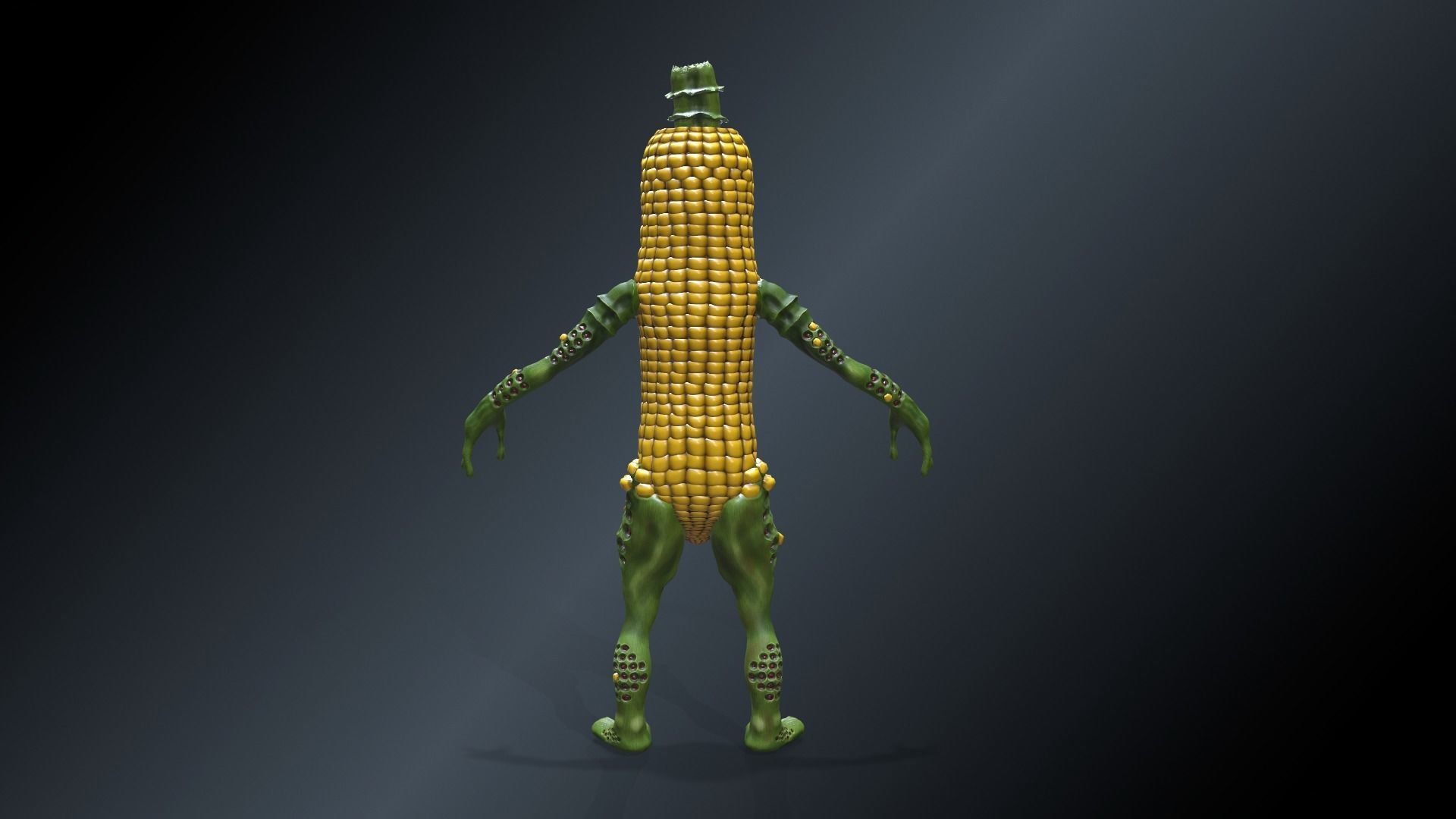 3D model Corn monster - Game Ready Low-poly 3D mode VR / AR / low-poly ...