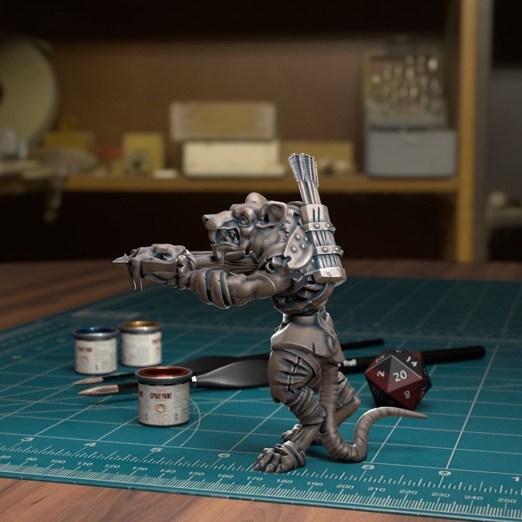 Giant Rat Crossbow - Pre-Supported 3D model 3D printable | CGTrader