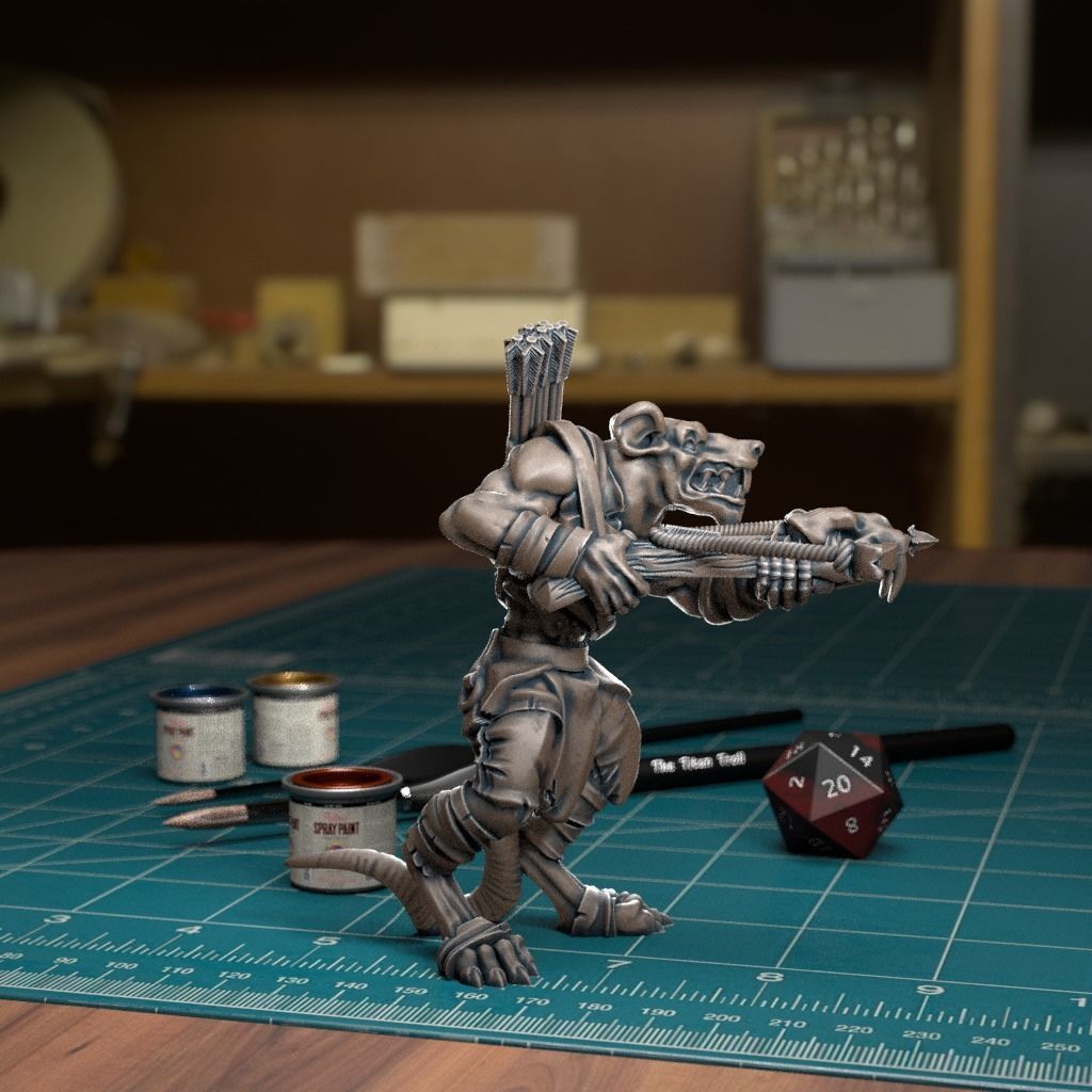Giant Rat Crossbow - Pre-Supported 3D model 3D printable | CGTrader