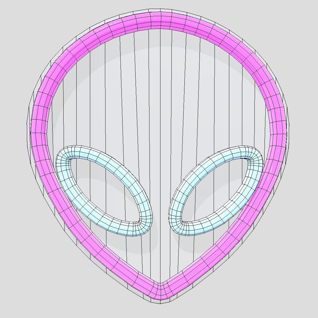 3D model Neon Sign Alien VR / AR / low-poly | CGTrader