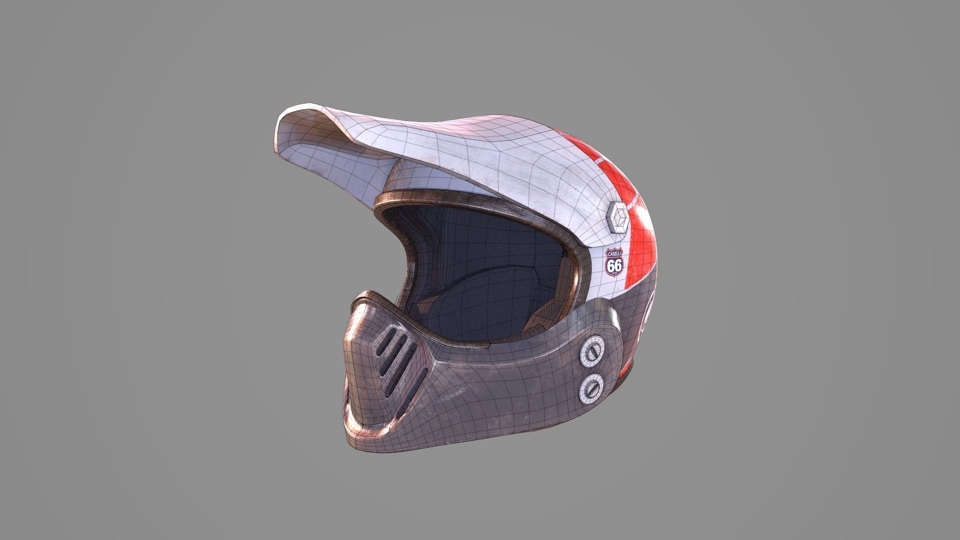 3D model Motocross helmet Arai MX Pro VR / AR / low-poly | CGTrader