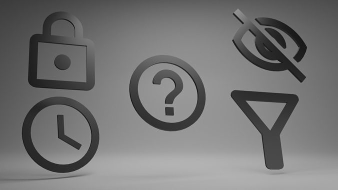 3D model 3D Icons Pack VR / AR / low-poly | CGTrader