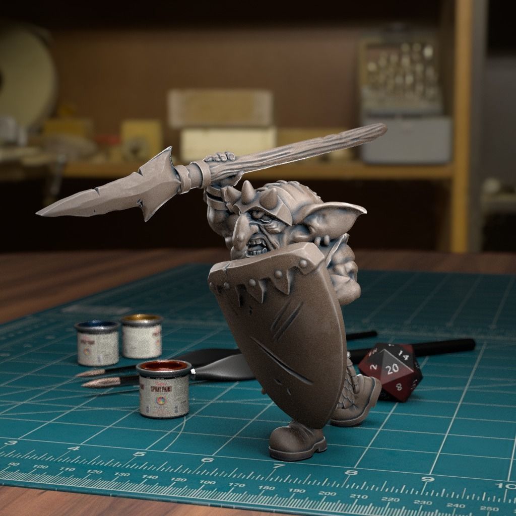 Goblin Raider - Pre-Supported 3D model 3D printable | CGTrader