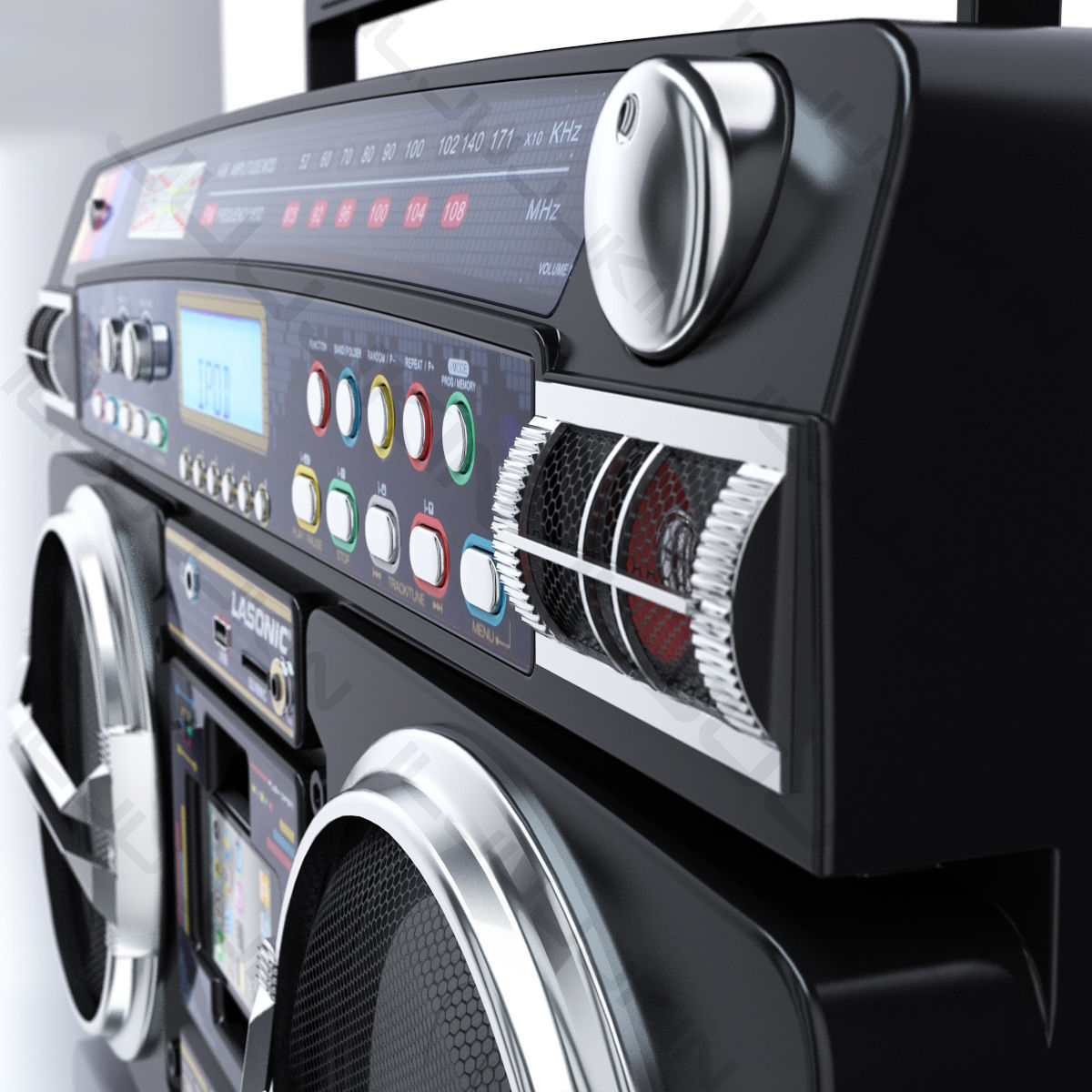 Modern Boombox with iPhone 3D model | CGTrader