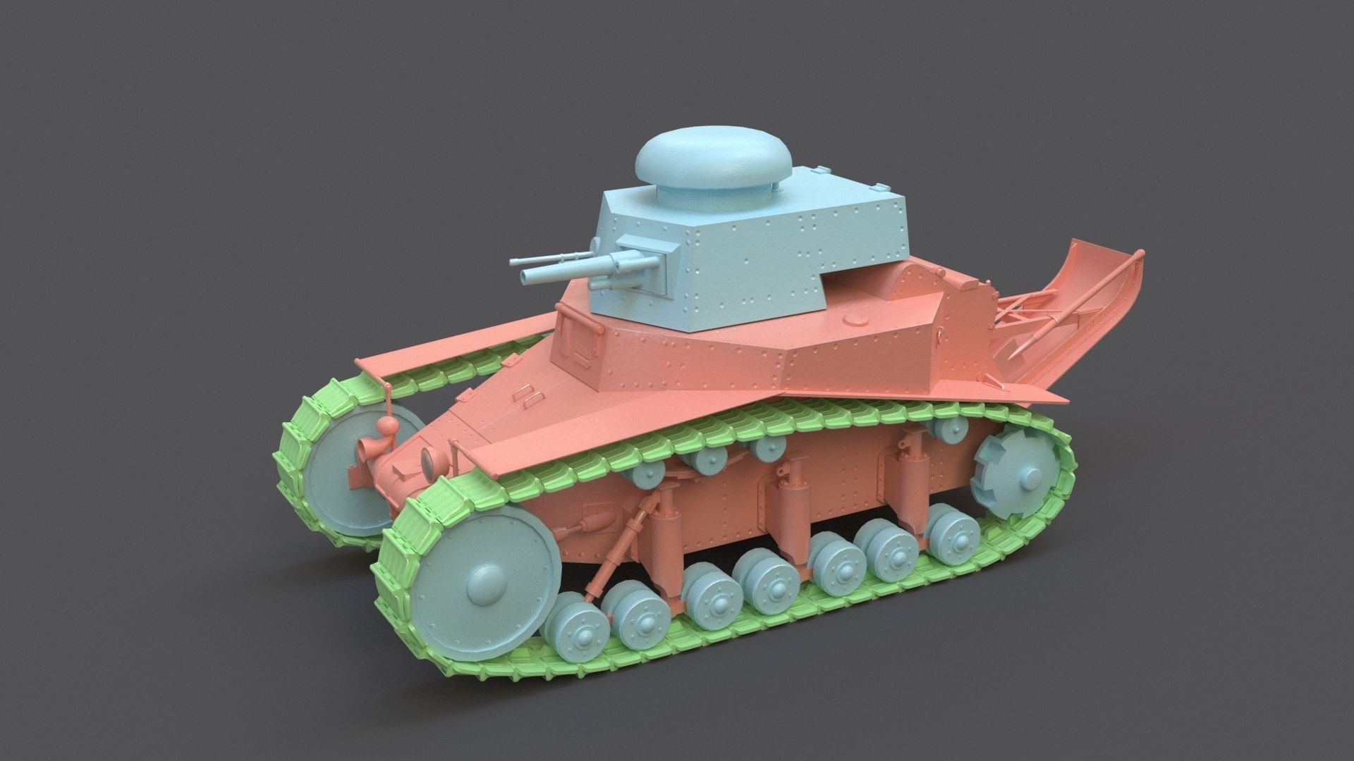 3D model T18 aka MS1 soviet tank VR / AR / low-poly | CGTrader