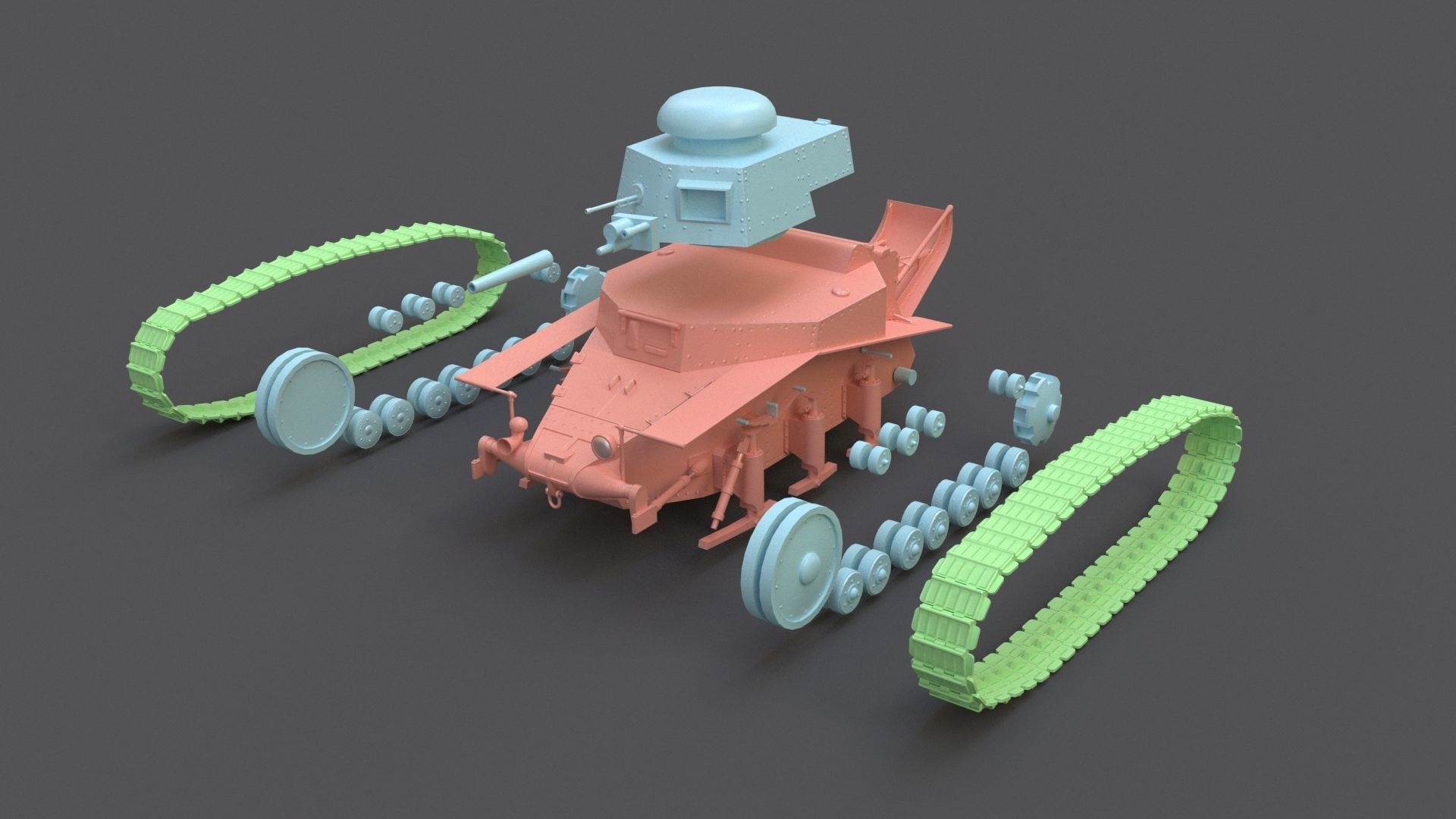 3D model T18 aka MS1 soviet tank VR / AR / low-poly | CGTrader