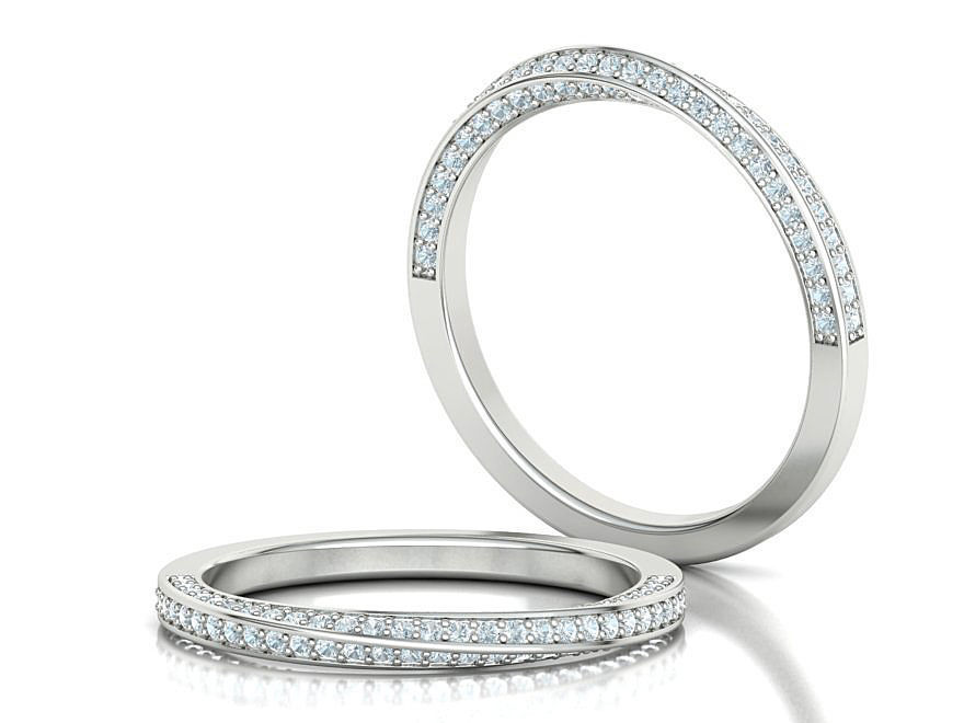 Mobius Diamond Eternity Wedding Band 1mm stones 3dmodel 3D model 3D ...
