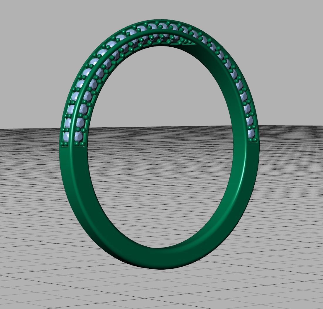 Mobius Diamond Eternity Wedding Band 1mm stones 3dmodel 3D model 3D ...