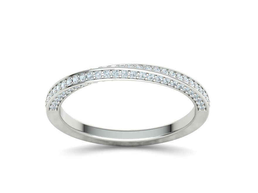 Mobius Diamond Eternity Wedding Band 1mm stones 3dmodel 3D model 3D ...