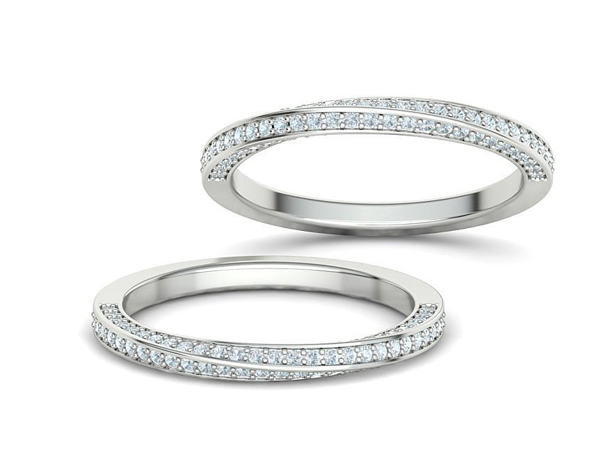 Mobius Diamond Eternity Wedding Band 1mm stones 3dmodel 3D model 3D ...