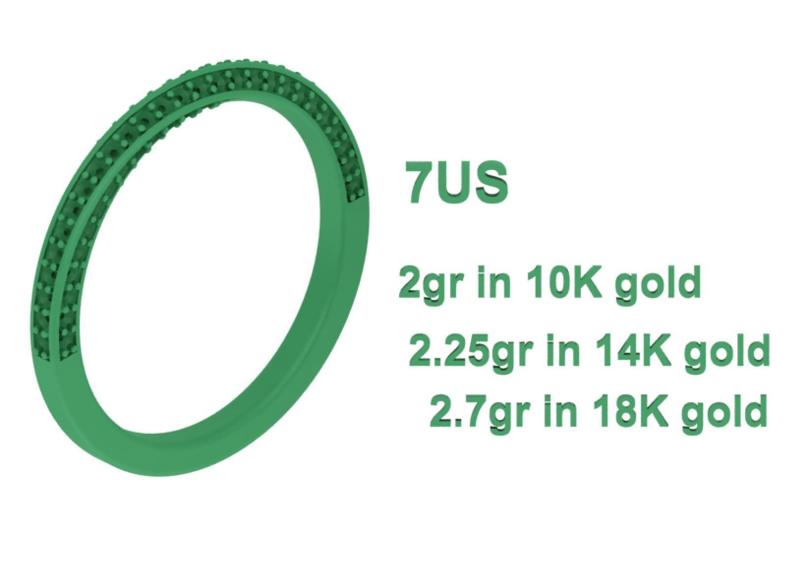 Mobius Diamond Eternity Wedding Band 1mm stones 3dmodel 3D model 3D ...