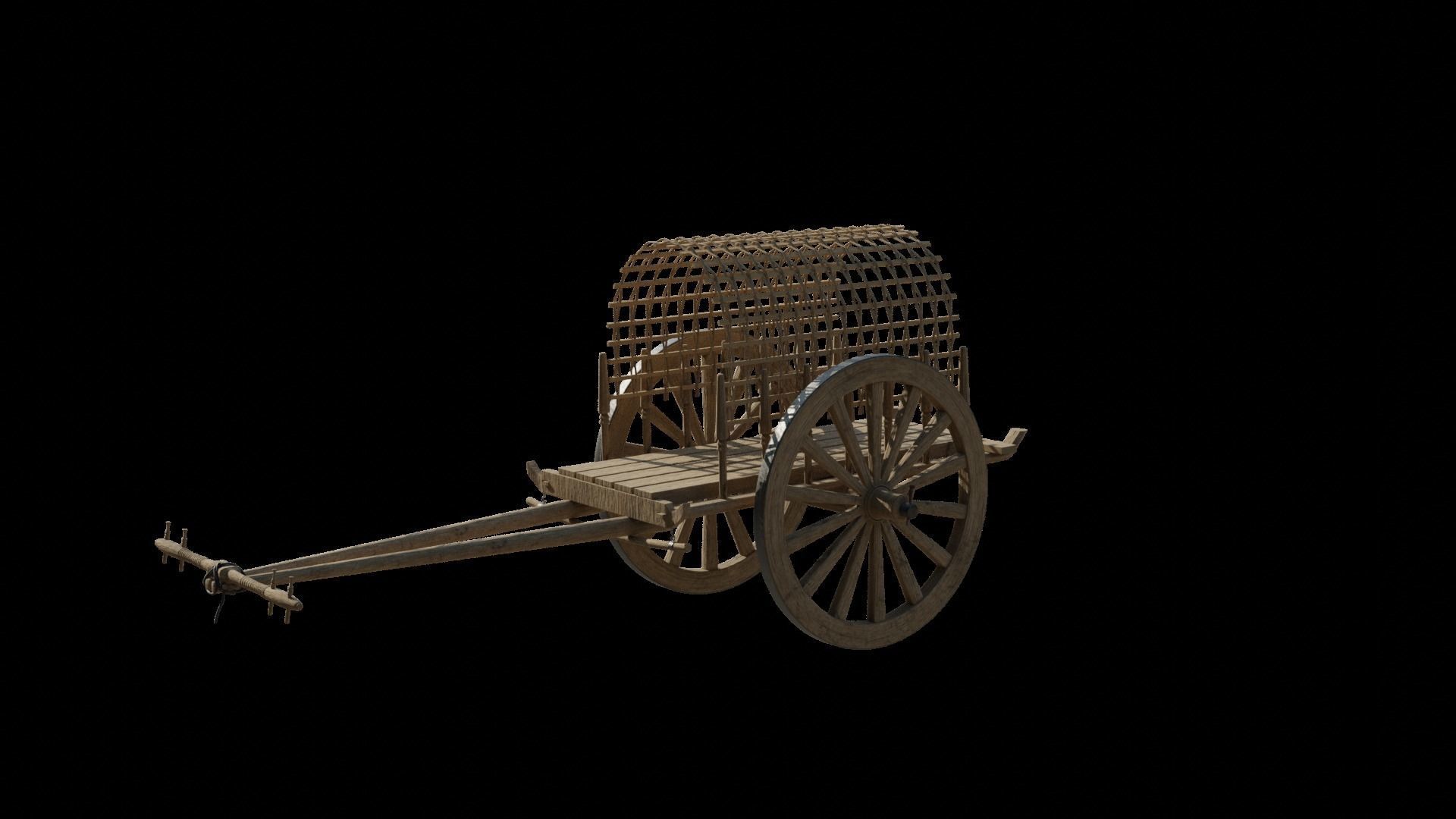Bullock cart 3D model | CGTrader