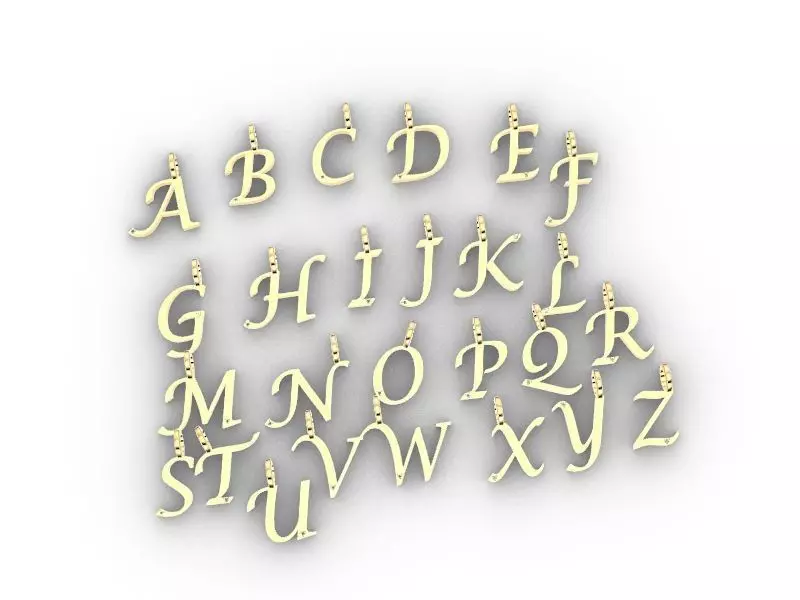 s letter pendant stl verified 3D model 3D printable | CGTrader
