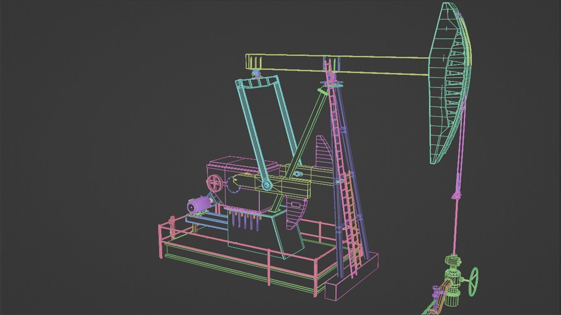 3D model Oil Beam Pump VR / AR / low-poly | CGTrader