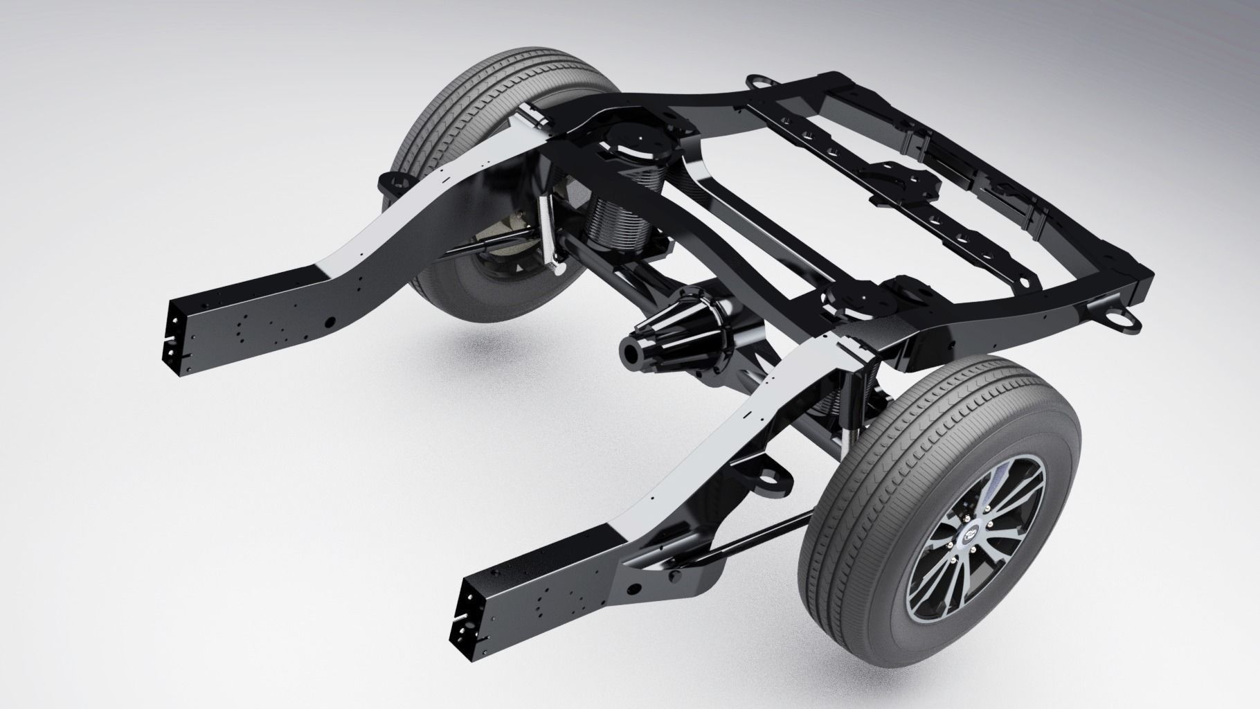 Toyota Land Cruiser Prado Chassis system 3D model rigged | CGTrader