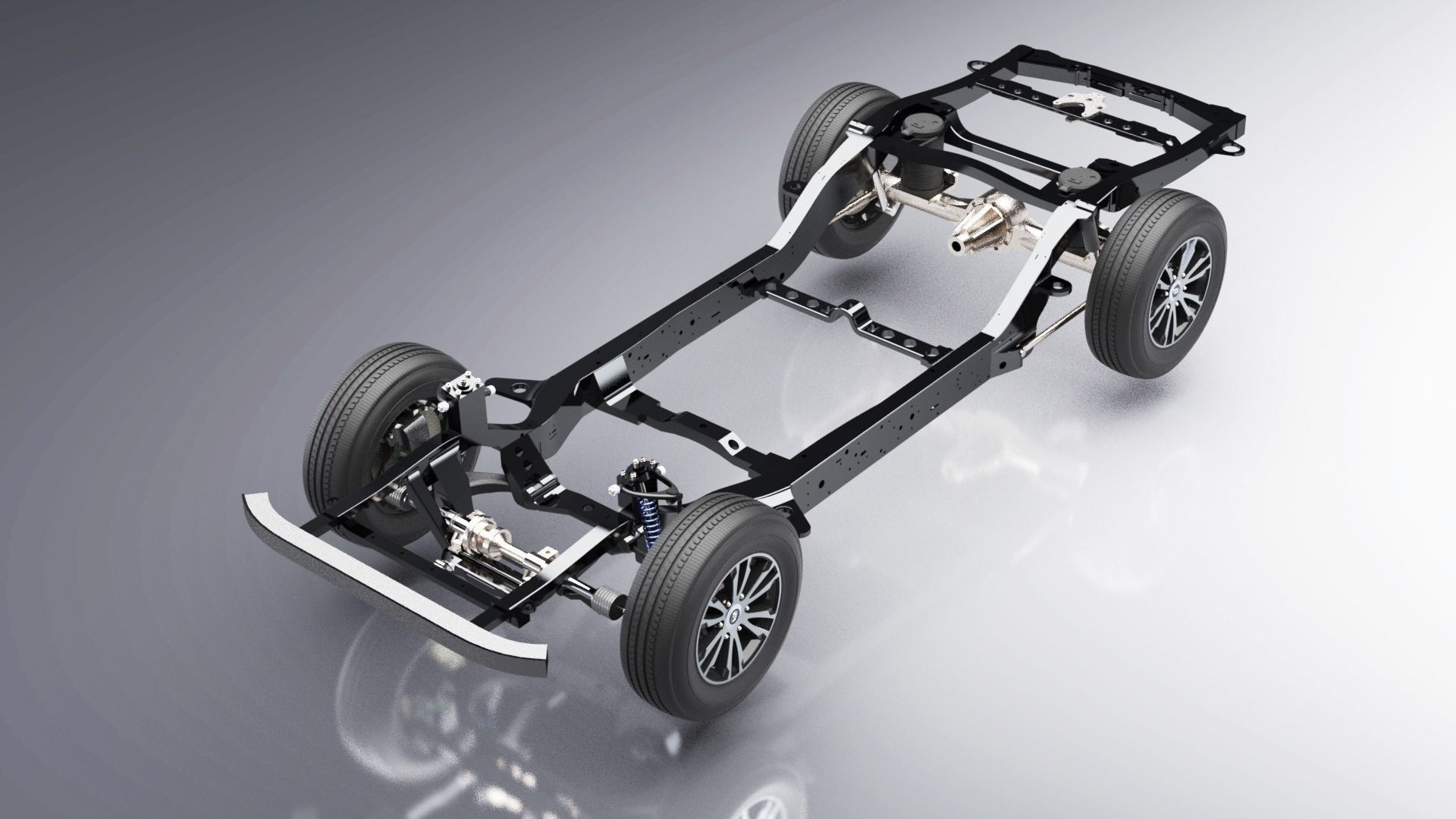 Toyota Land Cruiser Prado Chassis System 3d Model Rigged Cgtrader