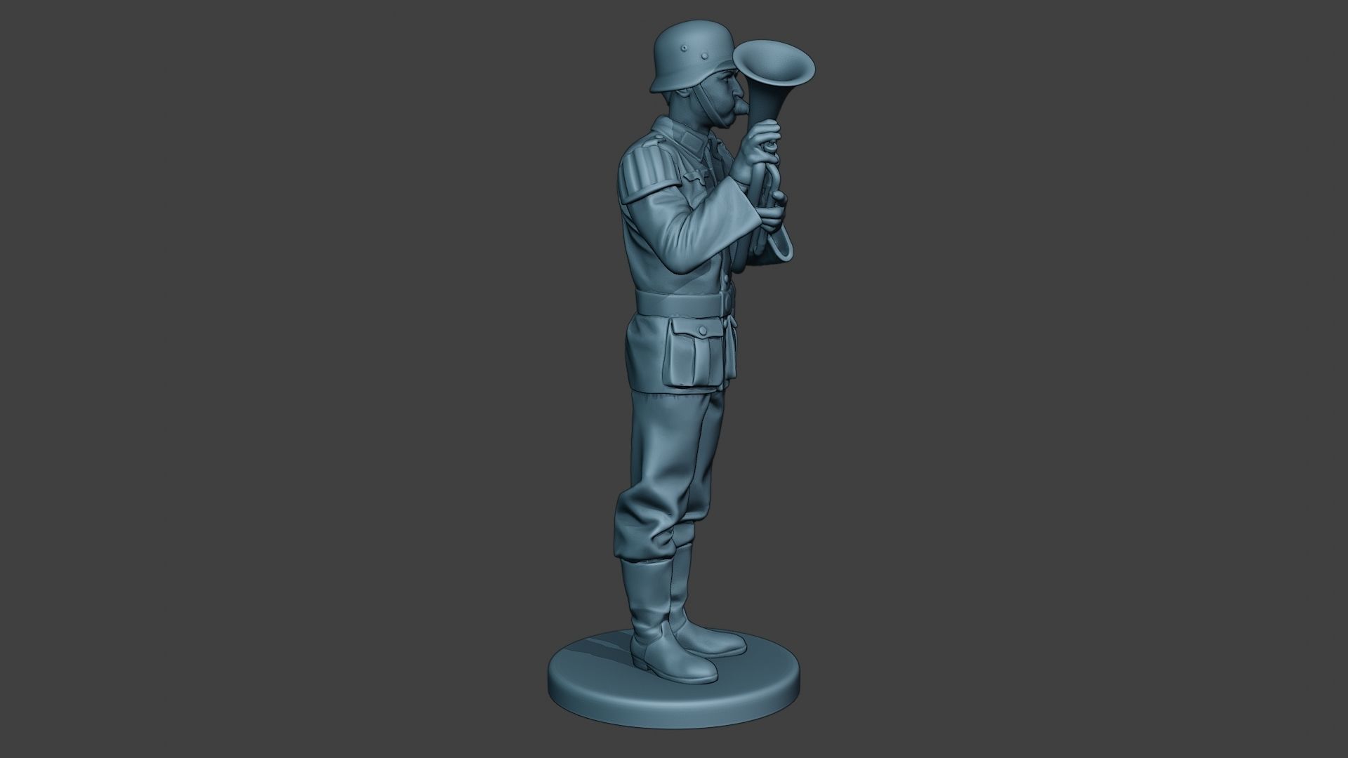 German musician soldier ww2 Stand Baritone horn G8 3D model 3D ...