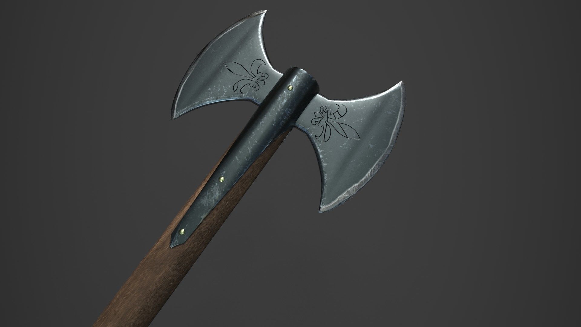 Medieval Double Axe V2 3D model | CGTrader