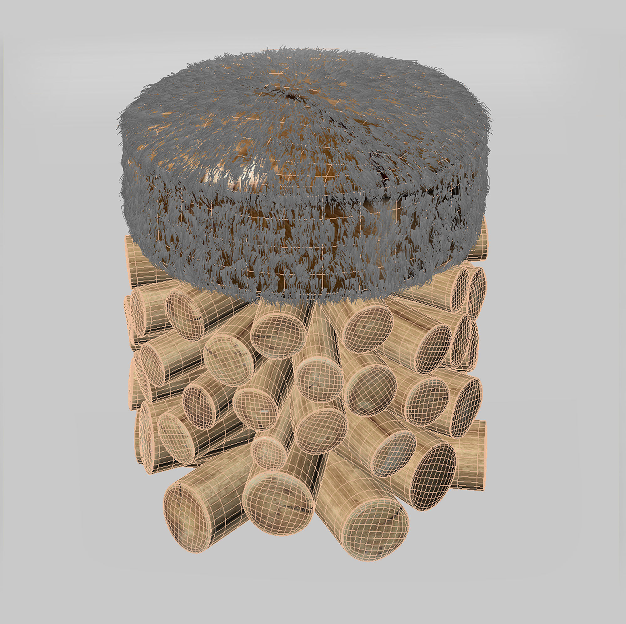 Poof round PIER 3D model | CGTrader